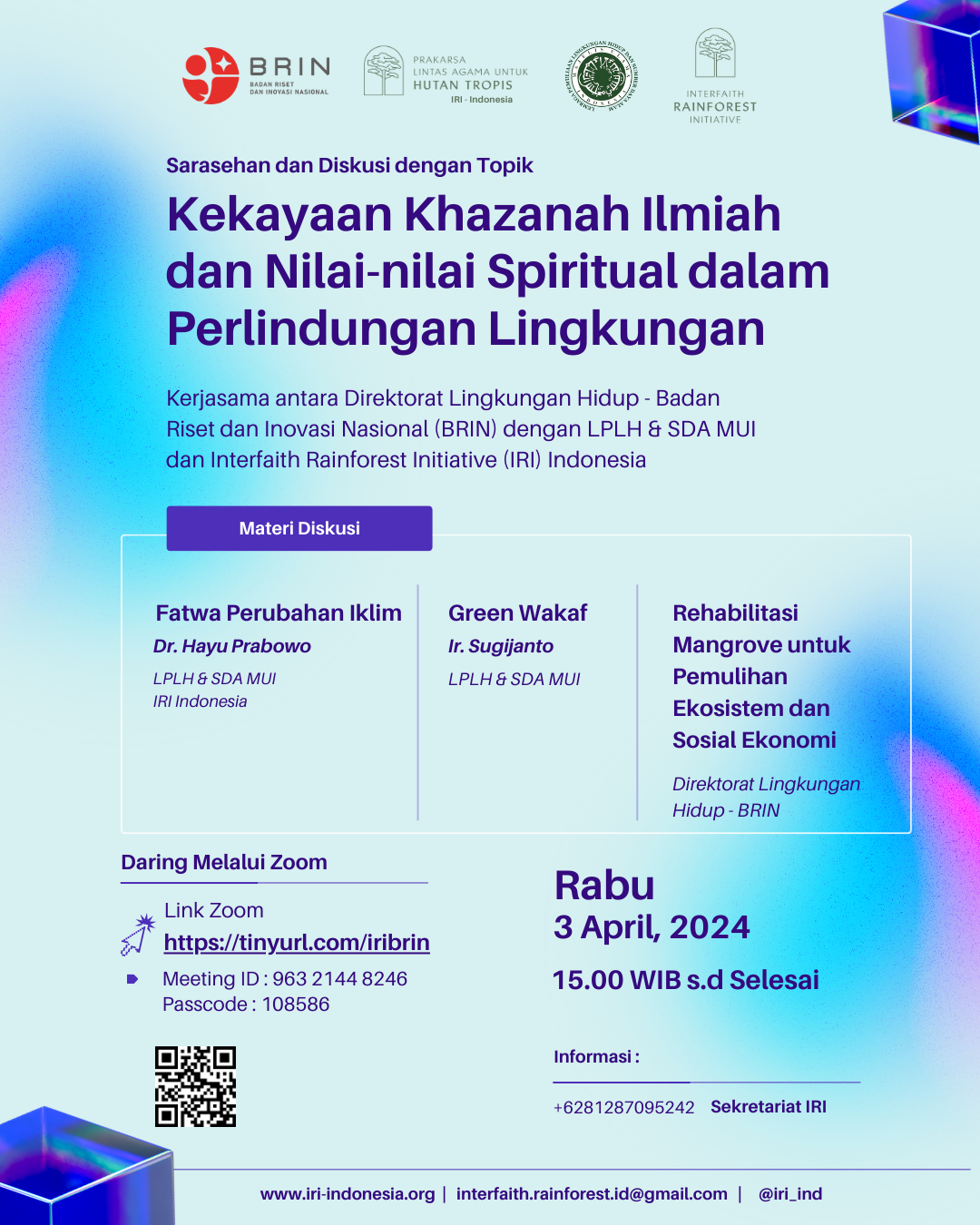 Kegiatan Sarasehan dan Diskusi IRI Indonesia bersama Badan Riset dan ...